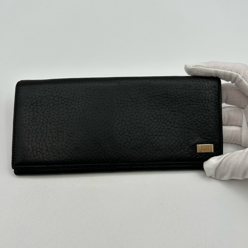 Dunhill Pebbled Leather Bi Fold Wallet - Gem